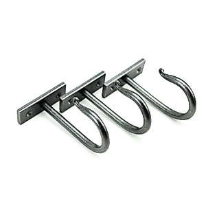 Undermount Classic Style Ceiling Hook | Hand Forged Wrought Iron | Black Dog Ironworks