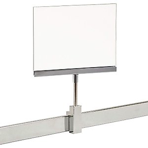 Rectangular Retail Rack 5.5" x 7" Acrylic Frame Magnetic Sign Holder Card Display, 10" H, 5 Pack