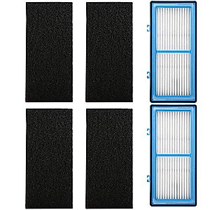 Kaluto AER1 HEPA Type Total Air Filter Replacement Compatible with HAPF30AT and HAP242-NUC,includ 2HEPA filter + 4 Charcoal Booster Pre Filte