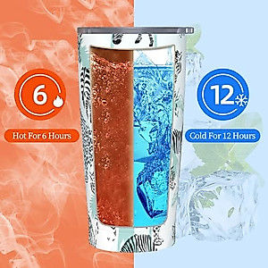 Yaxongx 20oz Tumbler Leopards Tiger Zebra Double Wall Vacuum Insulated Coffee Mug with Lid and Metal Straw Brush Reusable Stainless Steel Water Bottle Travel Cup Gifts for Car Ice Drinks Hot Beverage