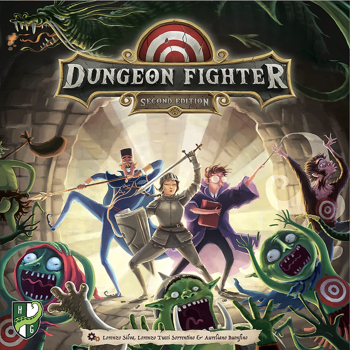 Horrible Guild: Dungeon Fighter, Strategy Cooperative Board Game, Communicate Quickly and Well, Dexterity is Key, Throw the Dice for Great Success, For 1 to 6 Players, Ages 8 and up