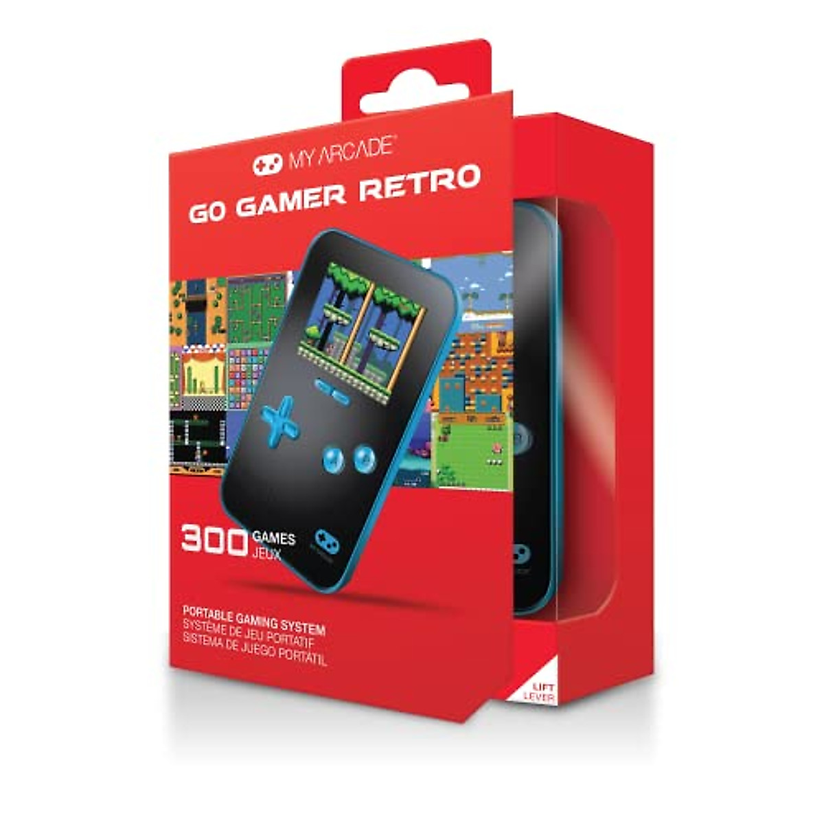 My Arcade Go Gamer Portable - Handheld Gaming System - 300 Retro Style Games - Battery Powered - Full Color Display - Volume Buttons - Headphone Jack - Electronic Games