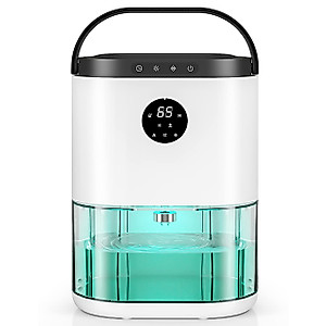 Dehumidifiers, 78oz Dehumidifiers for Home Bedroom 500 sq.ft with Humidity Control Auto Defrost & Timer, Auto-off Small Dehumidifier for Basement with 3 Modes LED Display & 7-color Lights for Closets Bathroom RV