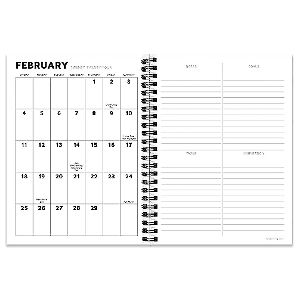 TF PUBLISHING 2024 Maxine Medium Weekly Monthly Planner | Goals & Expense Trackers | Planner Monthly and Weekly with Organizer Stickers | 12 Month Calendar Planner for Women | 6.5" x 8"