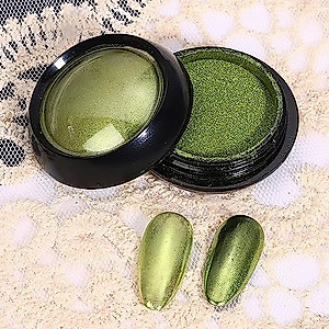 GULELAYAR 6 Jars Chrome Nail Powder, Laser Metallic Nail Powder Holographic Aurora Nail Glitter Powder Set with Magic Mirror Effect for Nail Art Design Manicure Decorations (Style 2)