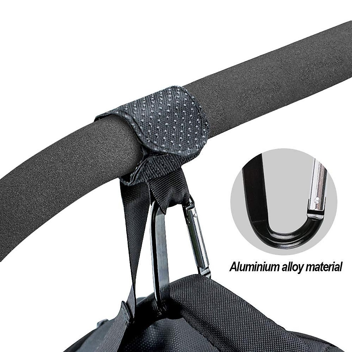 Topwon Strollers Hooks with Wrist Strap,Universal Handy Hook for Strollers/Walkers/Buggy -2Pcs