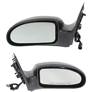 Kool Vue Left & Right Power Door Mirrors Compatible With Ford Focus 2000-2007 Textured Pair Hatchback, Sedan & Wagon
