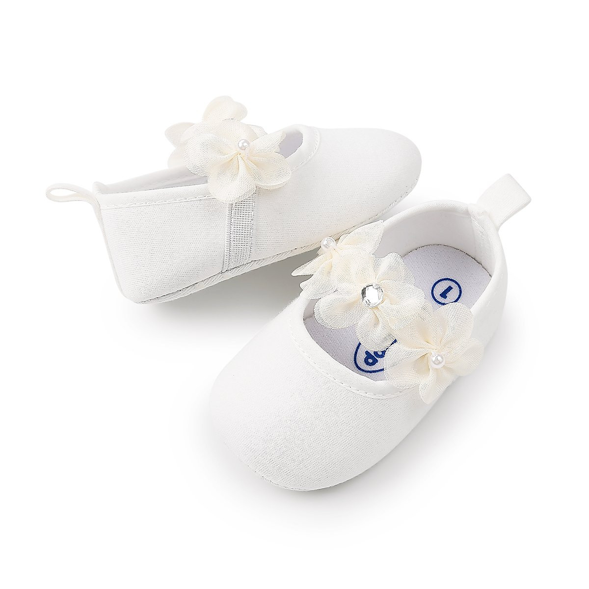 HsdsBebe 2pcs/Set Newborn Baby Girl Princess Mary Jane Shoes Toddler Infant Wedding Dress Flat Shoes with Free Headband