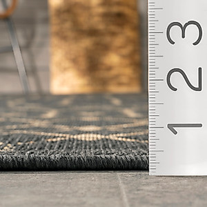 nuLOOM Grayson Moroccan Trellis Indoor/Outdoor Area Rug, 8x10, Charcoal