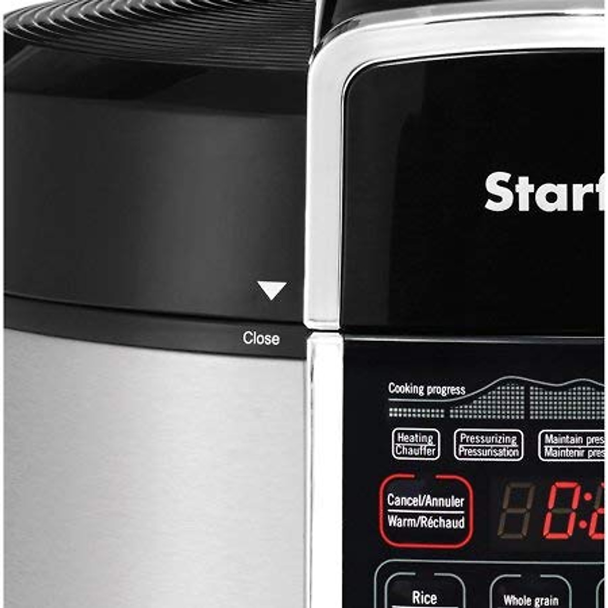 Starfrit 024600-002-0000 8-Liter Electric Pressure Cooker, Black/Silver, 11.7" x 12" x 12"