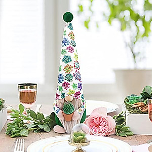 Succulent Gnomes Cactus Plants Gnomes Decor Swedish Tomte Doll Summer Stuffed Gnomes Plush Home Plants Tiered Tray Decoration Cacti Nordic Dwarf Gnomes Winter Gift for Her Coworker Plant Lady Decor