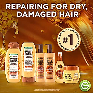 Garnier Whole Blends Honey Treasures Repairing Shampoo and Conditioner, For Dry, Damaged Hair, 22 Fl Oz Ea, 1 Kit (Packaging May Vary)