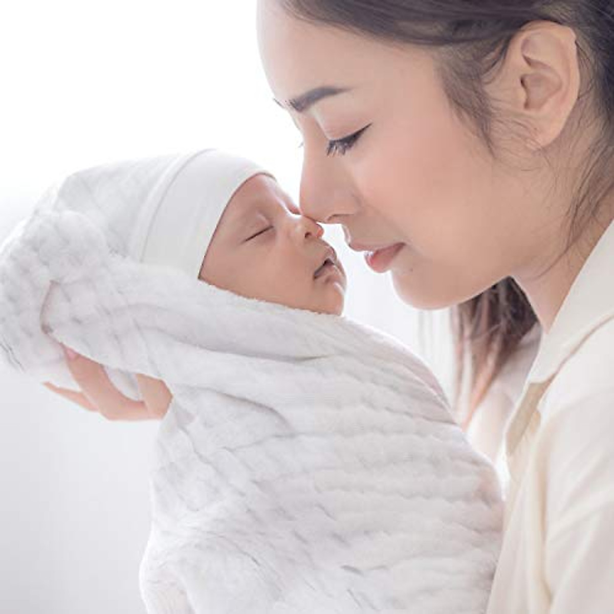 Muslin Burp Cloth for Baby Boys and Girls (6 Pack) | Cotton Newborn Essential Must Have Item | White Unisex Design | Super Soft and Absorbent Burping and Spit Up Cloths | Multi Use Baby Shower Idea