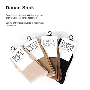 Natalie Dancewear Womens Skin Tone Ankle Dance Socks Light NSOCK