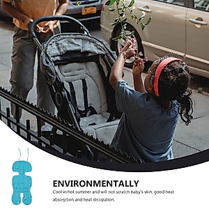 Kisangel Baby Seat Liner Ice Silk Infant Stroller Cooling Mat Breathable Seat Pad Anti- Slip Seat Cooler Summer Cushion for Newborns Infants Toddlers Green