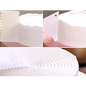 Kissmi 8Pcs Cake Scraper Cake Edge Decorating Supplies Scraper Cutters Smoother Tool Set