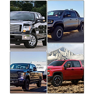 ECCPP F150 Towing Mirrors, A Pair of Exterior Automotive Mirrors fit 2004-2014 for Ford for F-150 with Auxiliary/Puddle Lights Signal Indicator and Power Operation Heated Chrome Housing