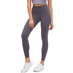 Lemedy Women Naked Feeling High Waist Tight Yoga Pants Workout Athletic Leggings (Grey, L)