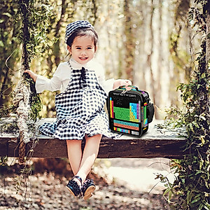 Kids Lunch Bags Insulated Lunch Box for Boys Chemistry Periodic Table Lunch Bag with Adjustable Shoulder Strap Reusable Leakproof kids Lunch Cooler Bag for School Picnic Work