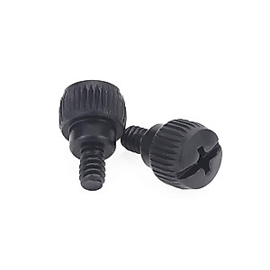 Favordrory 50 Pieces 6#-32x5 Computer Case Thumb Screws, Black