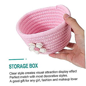 Alasum Storage Basket Nursery Storage Basket Candy Basket Kitchen Storage Basket Foldable Storage Bins Makeup Organizer Box Collapsible Baskets Round Cotton Basket Cotton Storage Basket