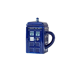Doctor Who Tardis Mug | Official Ceramic Coffee Mug With Lid | 17 Oz.