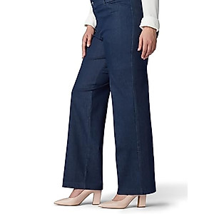 Lee Women's Plus Size Ultra Lux Comfort with Flex Motion Trouser Pant Indigo Rinse 16W Medium, 16