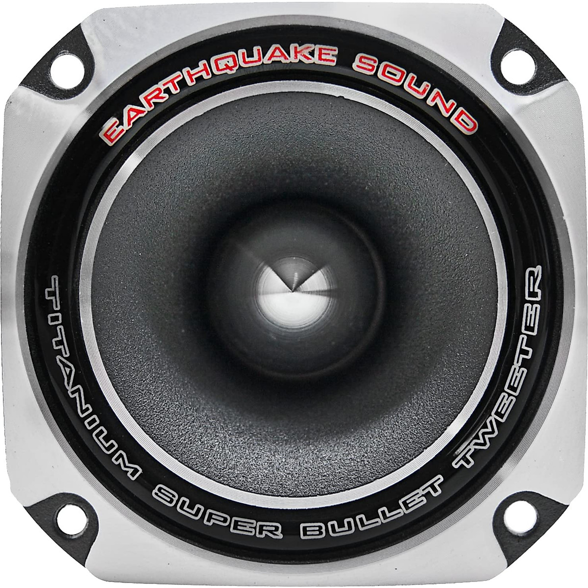 EARTHQUAKE Sound BT44S Car/Pro Audio 3.5-inch Titanium Dome Super Bullet Tweeter, 1" Voice Coil, 150W MAX, Black, Grey, Red