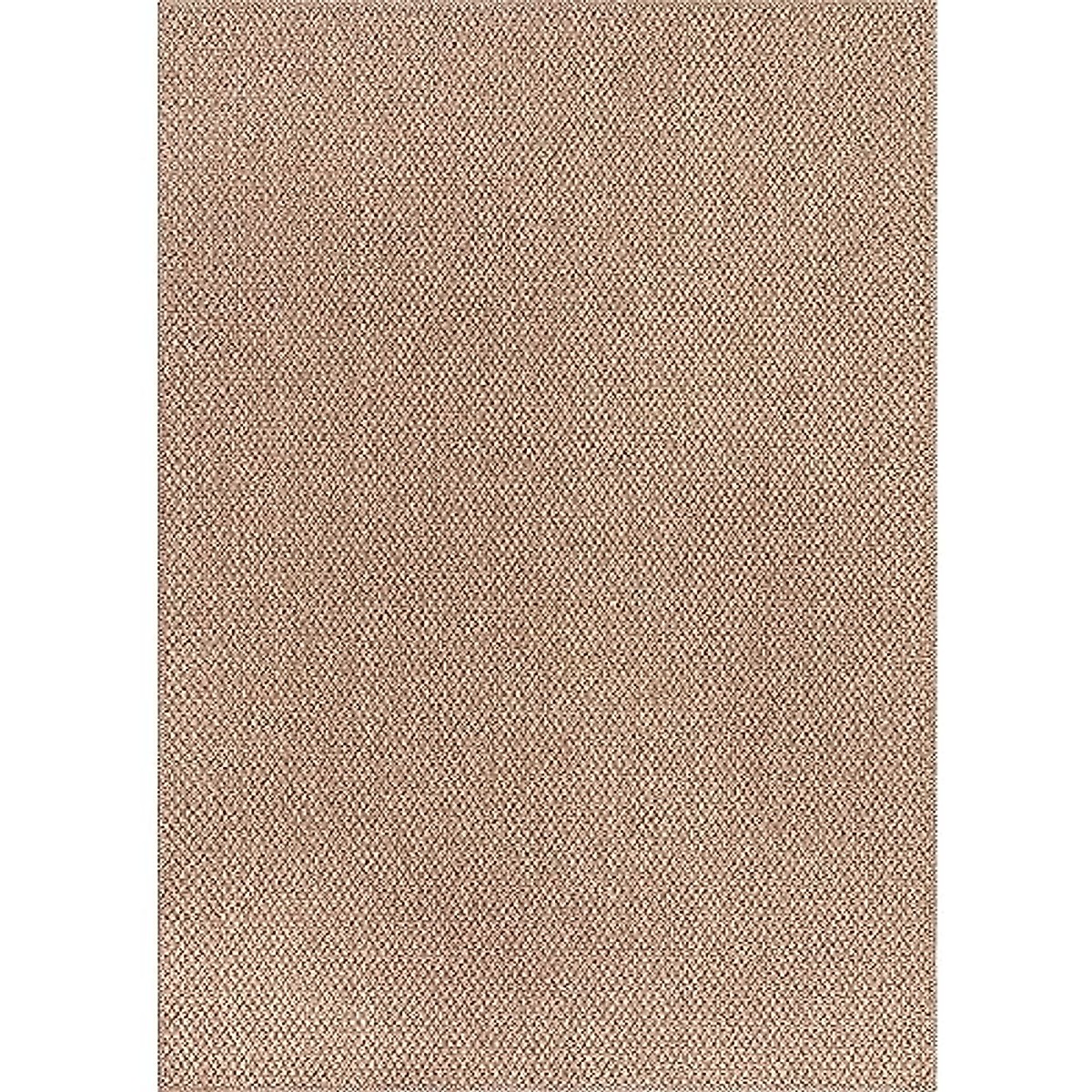 CAMILSON Easy Jute Rug 8x10, Indoor Outdoor Natural Color Farmhouse Area Rugs for Living Room Patio and Kitchen Rug, Solid Boho Woven Design, Easy-Cleaning, Washable Outside Carpet Alfombras (8 x 10)