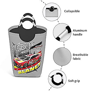 Ryan Blaney 12 Large Laundry Basket Laundry Hamper Bag Washing Bin Clothes Bag Collapsible Tall with Handles Waterproof Bathroom College Essentials Storage for College Dorm, Family