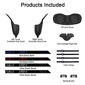 UPOK Face Pad Cover Facial Interface for Meta/Oculus Quest 3 Headset - Ice Silk and PU Leather Face Cushion Gasket (Facial Frame)