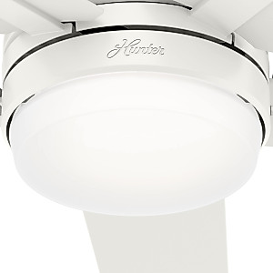 Hunter Bartlett Indoor Ceiling Fan with LED Light and Pull Chain Control, 52", Fresh White