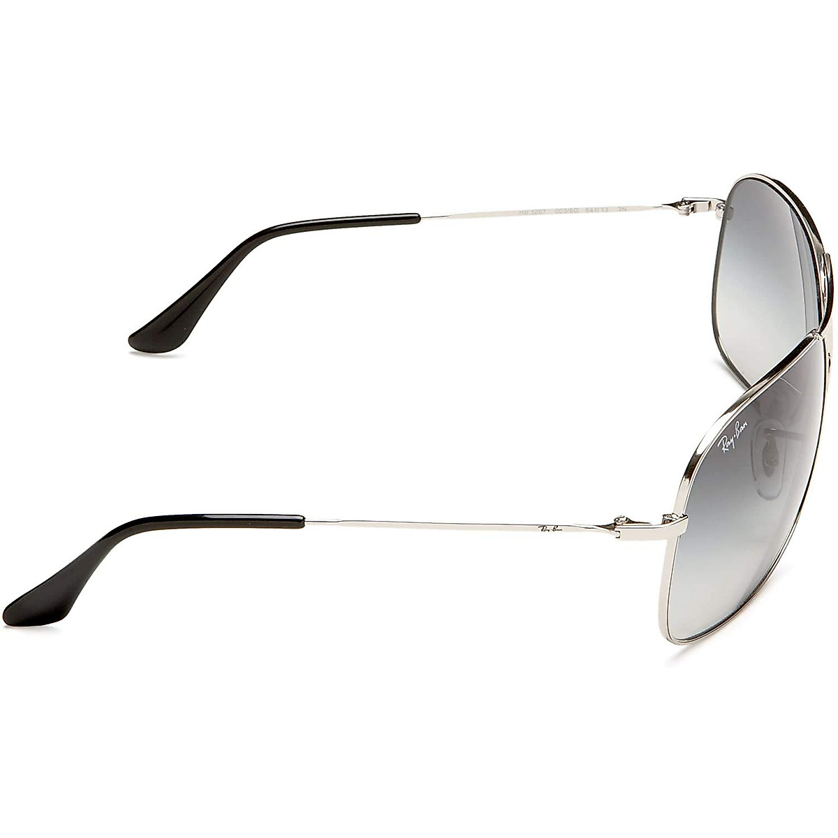 Ray-Ban RB3267 Metal Aviator Sunglasses, Silver/Gray Gradient, 64 mm