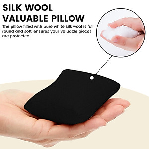 Novel Box Black Velvet Jewelry Display Watch Pillow 5 Pack - Bracelet Pillows for Easy Care & Soft Protection - Watch Cushion for Birthday, Valentine’s Day & Wedding Gift Displays