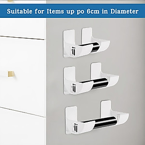 4 Pcs No Punching Trash Bag Holder, Wall Mounted Trash Bag Dispenser, Plastic Garbage Bag Dispenser, White Garbage Trash Bag Holder For Home Organization Kitchen Organizers and Storage