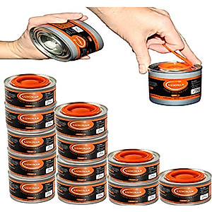 Chafing Fuel Cans - Food Warming Wick Candle Burners for Buffet Dishes (12, 6 HOUR)