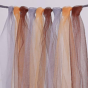 Tulle Roll Spool Fabric for Sewing, Table Skirt and Wedding Decoration,6 Inches by 100 Yards! (Brown)