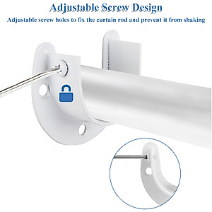 LDXDRU 10Pcs Closet Rod Bracket, 1-1/2" Diameter Closet Rod Holders, Stainless Steel Closet Rod End Supports, U Shaped Closet Pole Sockets Opening Flange Rod Bracket with Screws, Curtain Rod Holder