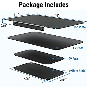 MOUNTUP Quad Monitor Desk Mount with Desk Reinforcement Plate