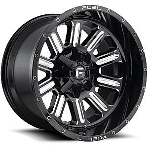 FUEL Hardline NBL-Gloss BLK MIL Wheel with Painted (17 x 9. inches /5 x 139 mm, -12 mm Offset)