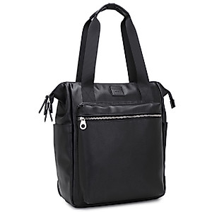 Kah&Kee Feaux Leather Convertible Backpack Tote Bag Casual Travel Daypack 2way for Women Man (Tan Pink)