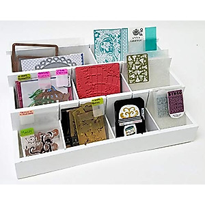 Desk Maid DSST-6697 Totally Tiffany-Die and Stamp Organiser, One Size, White