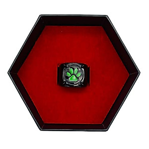 ZAG STORE Cat Noir Glow in The Dark Ring (Black, 9)