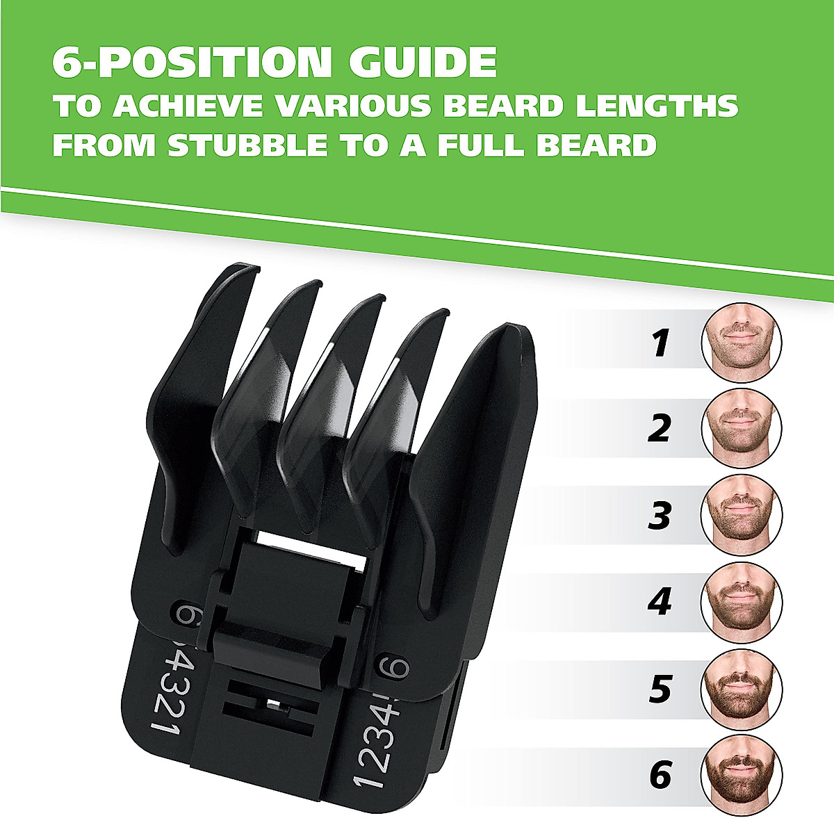 Wahl Cordless Rechargeable Beard Trimmer for Men with Self-Sharpening Blades, Travel Lock, & 14 Cutting Lengths – Model 9916-4301V