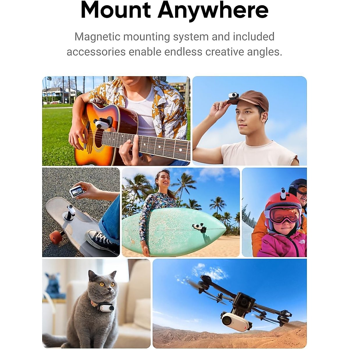 Insta360 GO 3 64GB – Waterproof Tiny Mighty Action Camera with 2.7K 2720 Video, FlowState Stabilization, AI Editing, Action Pod|Bundle Includes Mount Adapter Compatible with GoPro Mounting Ecosystem