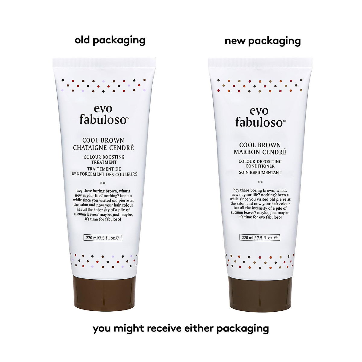 EVO Fabuloso Cool Brown Color Depositing Treatment - Color-Treated Hair Conditioner - Helps Maintain Color Depth, Tone & Shine - 220ml / 7.5fl.oz