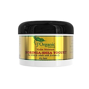 J'Organic Solutions Moringa-Shea hair Yogurt a dry hair solution, Revives dull dry hair, Reduces frizz, Enhances elasticity (8 oz)