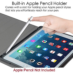 eoso iPad Keyboard Case for iPad Mini 4/iPad Mini 5 iPad Cover with Keyboard Built-in Touchpad & Pencil Holder (Black)