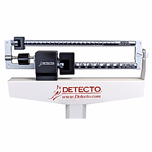 DETECTO 337 Mechanical Physician Beam Scale Without Height Rod, Dual Reading KG/LB