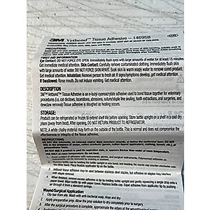 3M Vetbond Tissue Adhesive, 3ml Bottles w/MSDS (2 Bottles)